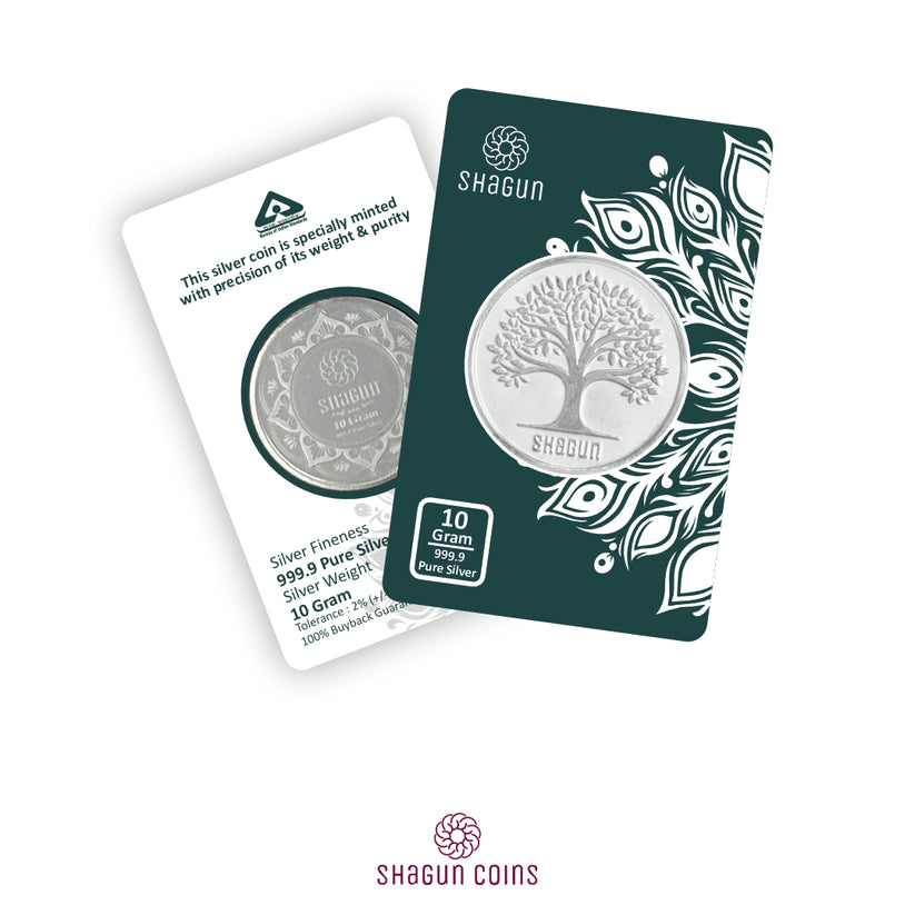 10 Gram Silver Coin - Tree – Shagun Coins
