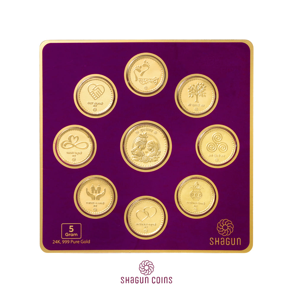 5 Gram Gold coins set - Satpadi – Shagun Coins