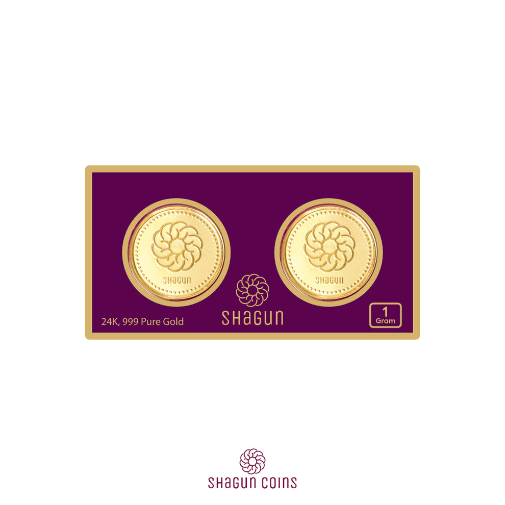1 Gram Gold Coin Set – Shagun Coins