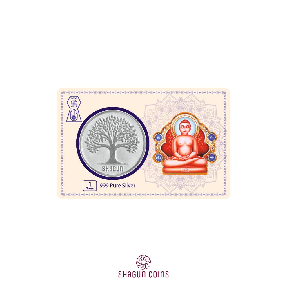 1 Gram Silver Coin - Mahavir Ji – Shagun Coins